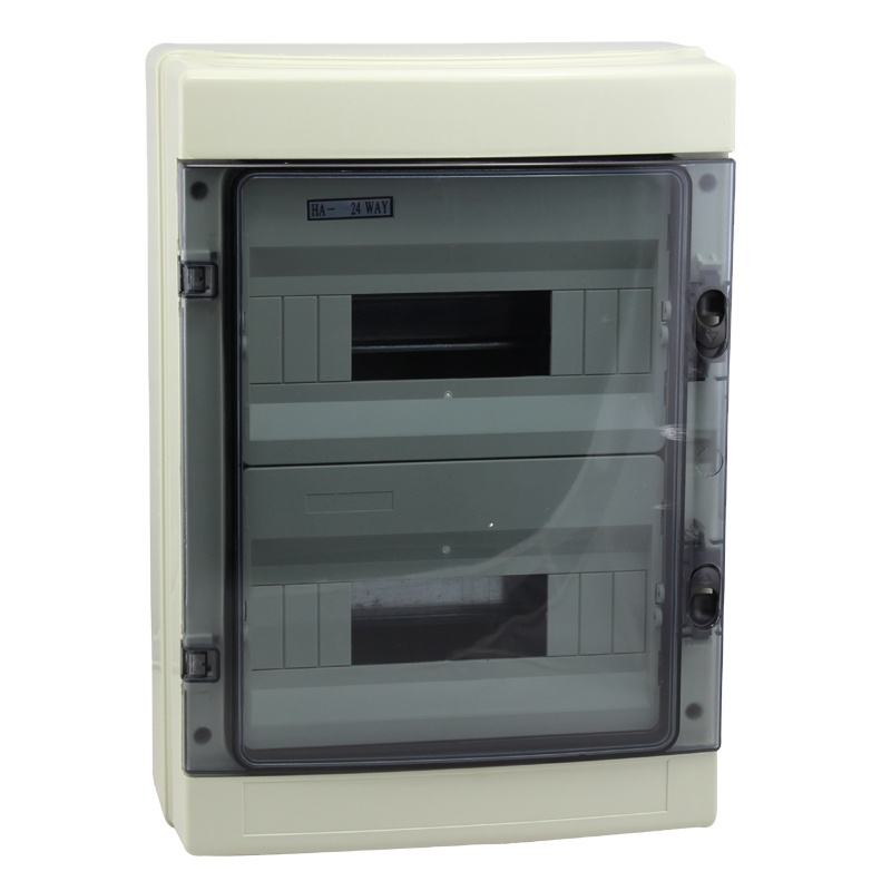 Transparent 24 Way MCB ABS Distribution Box Surface or Flush Mounted ...
