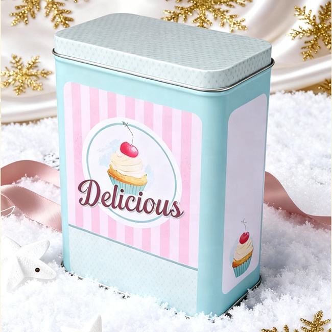 800g Custom Printed Rectangle Matcha Powder Tin Box Food Grade Tinplate ...