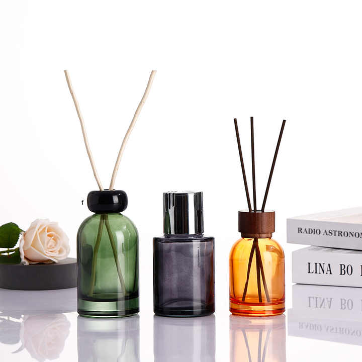 Custom Logo Printed 120ml Empty Reed Diffuser Glass Cylinder Home Decor ...