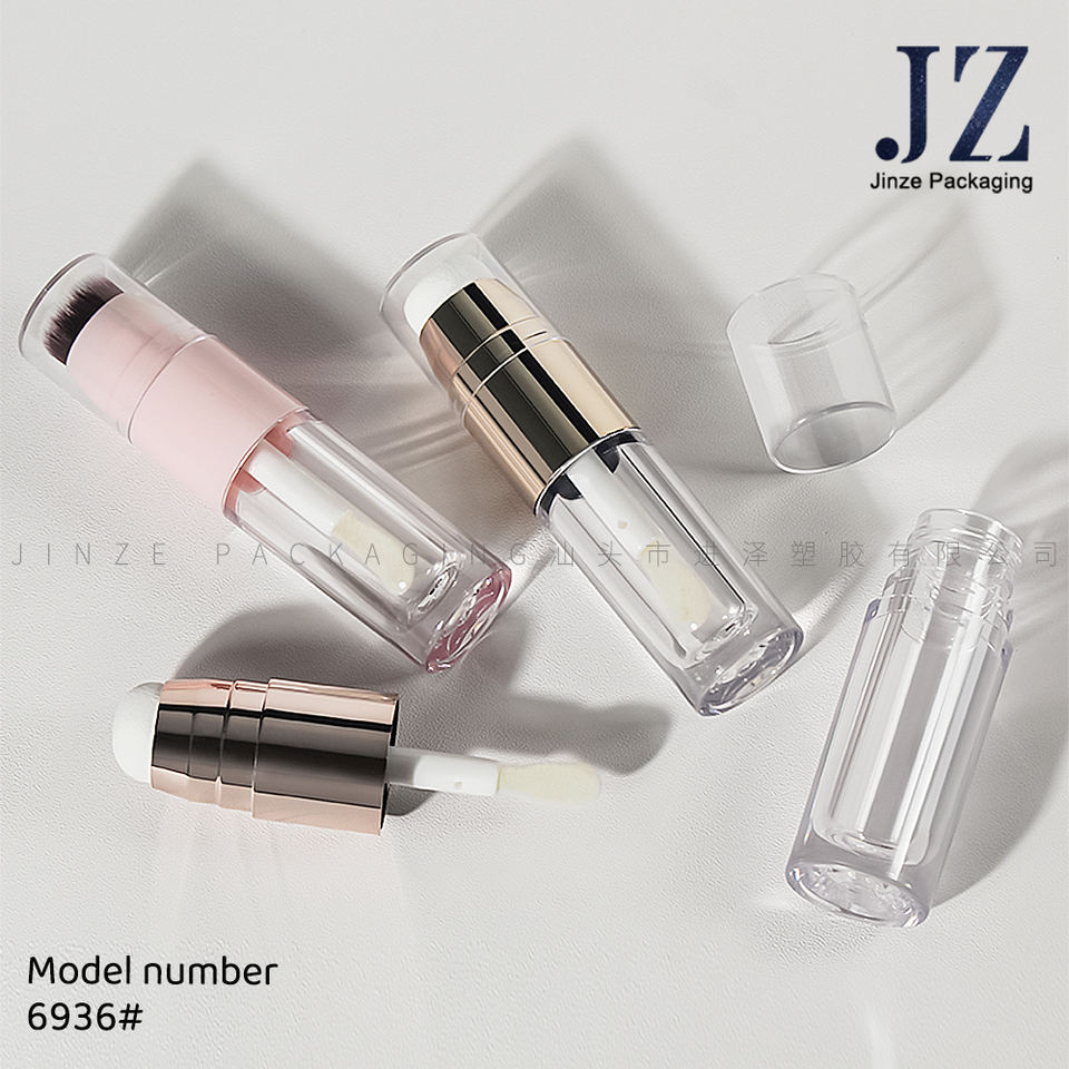 Jinze Lipgloss Cosmetic Tube 2 in 1 Dual Side Double Head Lipgloss ...