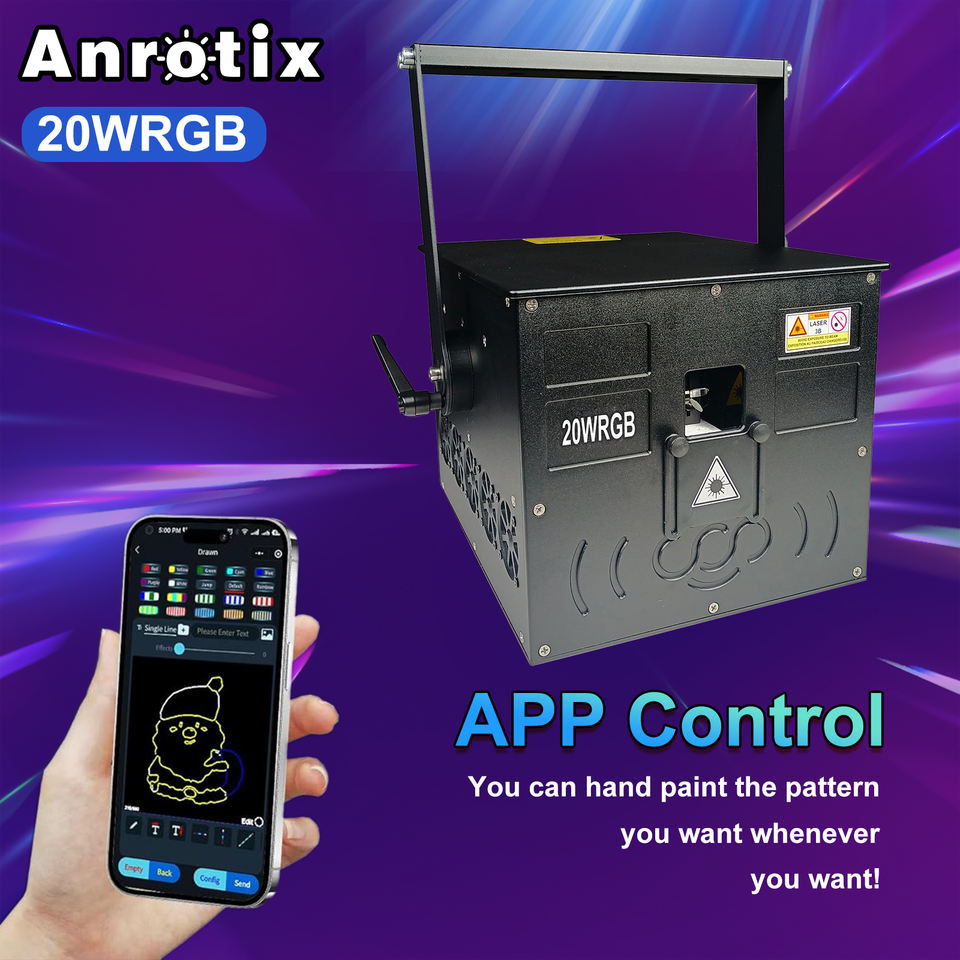 20W RGB Laser Stage Lights for Outdoor Disco Wedding & Party Night Club ...