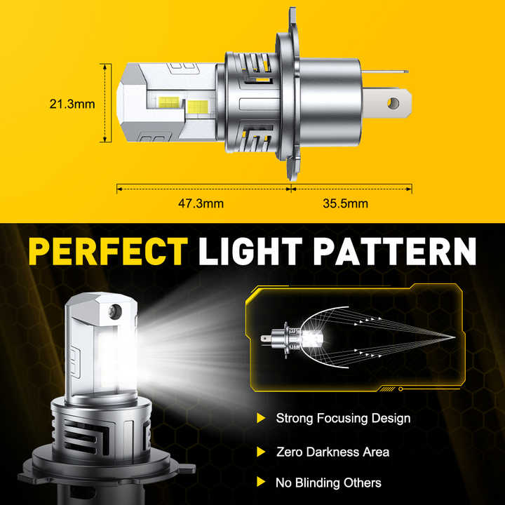 AUXITO H4 LED Headlight Bulbs - Bright, Efficient, Reliable