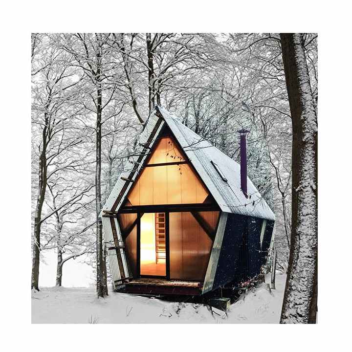 Prefab Wooden a Frame Cabin Prefab Camping Cabin Kit Set Home New Style ...