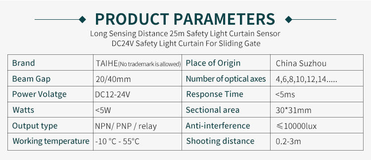Taihe THZ safety light curtain grating sensor punching safety ...