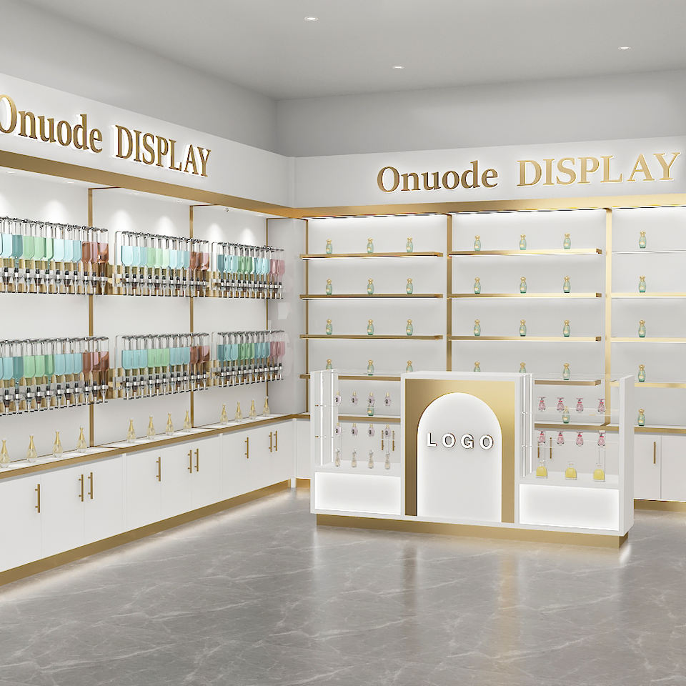 Custom Perfume Display Shelf & Showcase One-Stop Store Interior Design ...