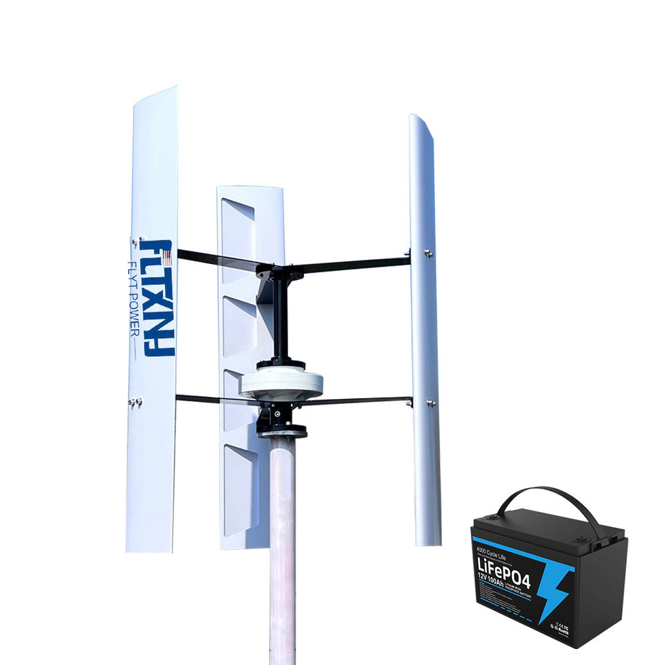 Sistem Tenaga Angin Sumbu Vertikal FLTXNY 1000W 2000W 24V 48V Turbin ...