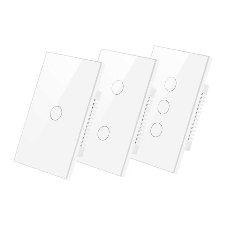 Tuya Smart Home Electric Wall Switch Tempered Glass Touch Switch No ...