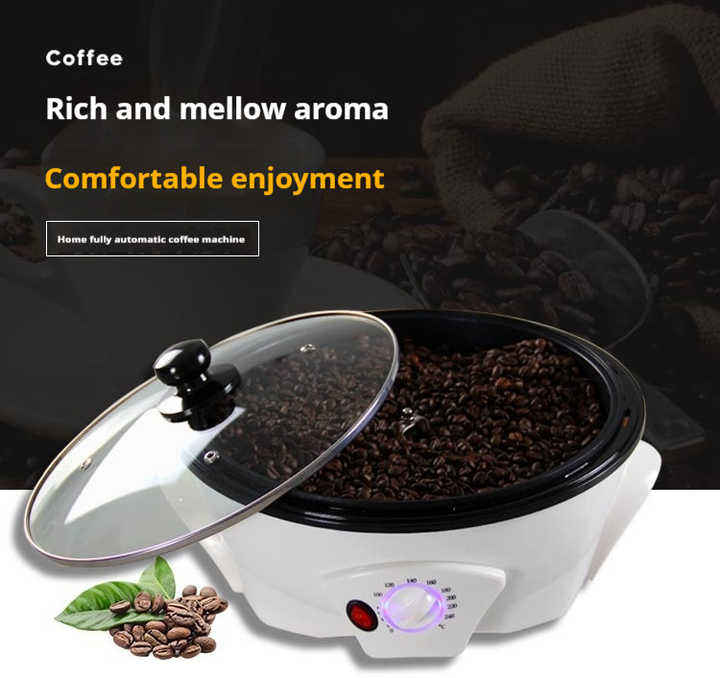 Small Household Automatic Electric Bean Roaster Mini Non-Stick Dryer ...