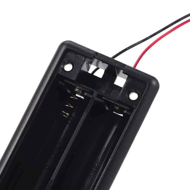 Yuli 4xAA Black ABS&copper Battery Holder with Cover Long Design ...