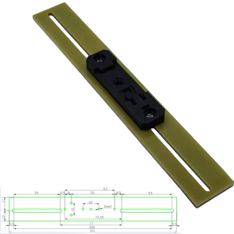 35mm Black DIN Rail Snap Hook Linear Rail Clip Clamp (Plastic ...