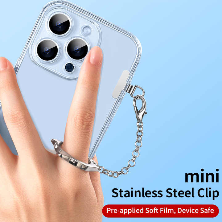 Ultra-Thin Mini Stainless Steel Phone Accessories Kit Lanyard Pad ...