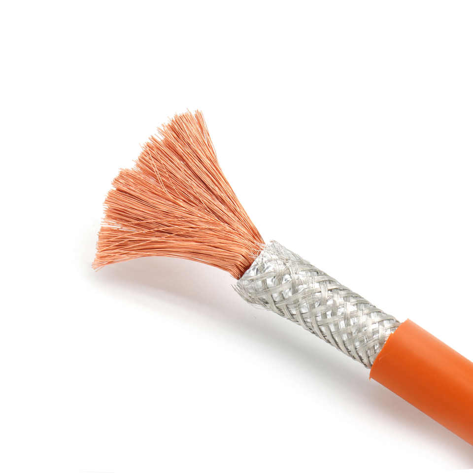 High Voltage EV Cables - Reliable Orange Electrical Car Wire
