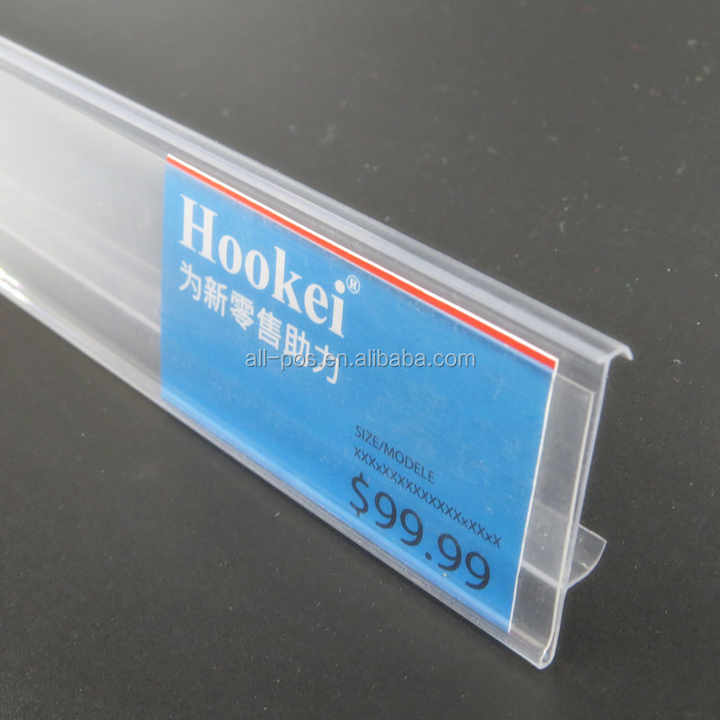 Promotional Clear Sign Holder Price Ticket Tag Label Holder Shelf ...