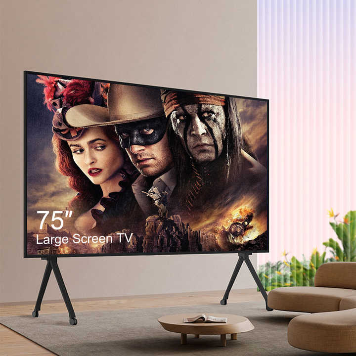 75 Inch 4K Smart TV - Large Screen Android TV with Tempered Glass