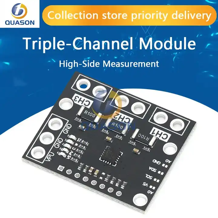 INA3221 Triple-Channel Module, High-Side Measurement, Shunt and Bus ...