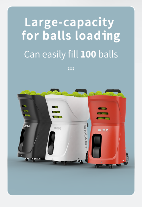 Smart Tennis Ball Machine with Remote Control & 100-Ball Capacity
