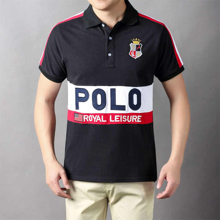 Custom Logo Embroidered Polo Shirts for Men - 100% Cotton
