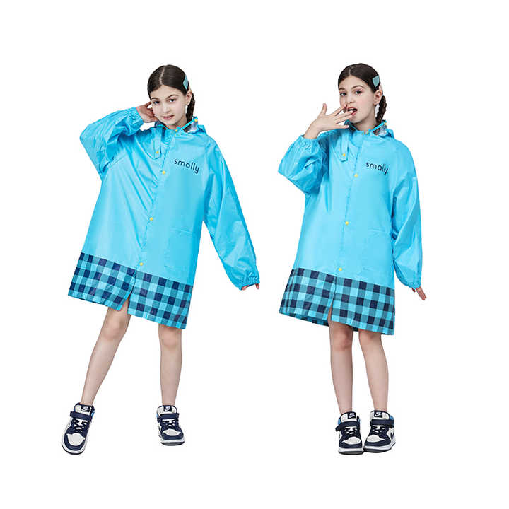 Factory Custom Hot Sale Children Girls School Waterproof Long Rain Coat ...