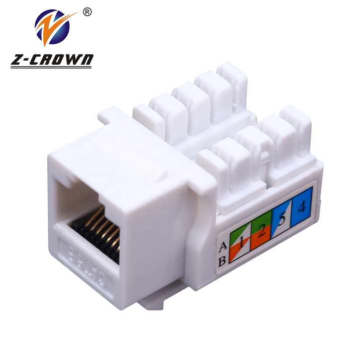 RJ45 8P8C Keystone Jack UTP Cat5e Cat6a Cat6 Keystone Ethernet RJ45 Socket Module Network ...