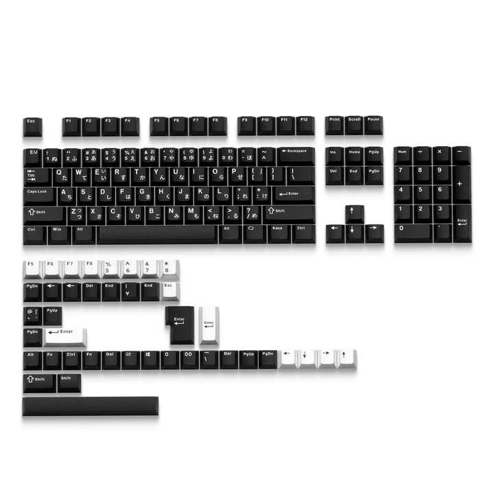 XVX Cherry Profile Keycaps Japanese Layout Black PBT Keycap Mechanical ...