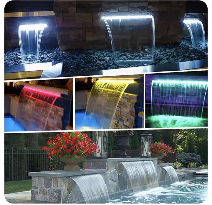 Emaux Water Descent Bottom Side Waterinlet Swimming Pool Waterfall DC ...