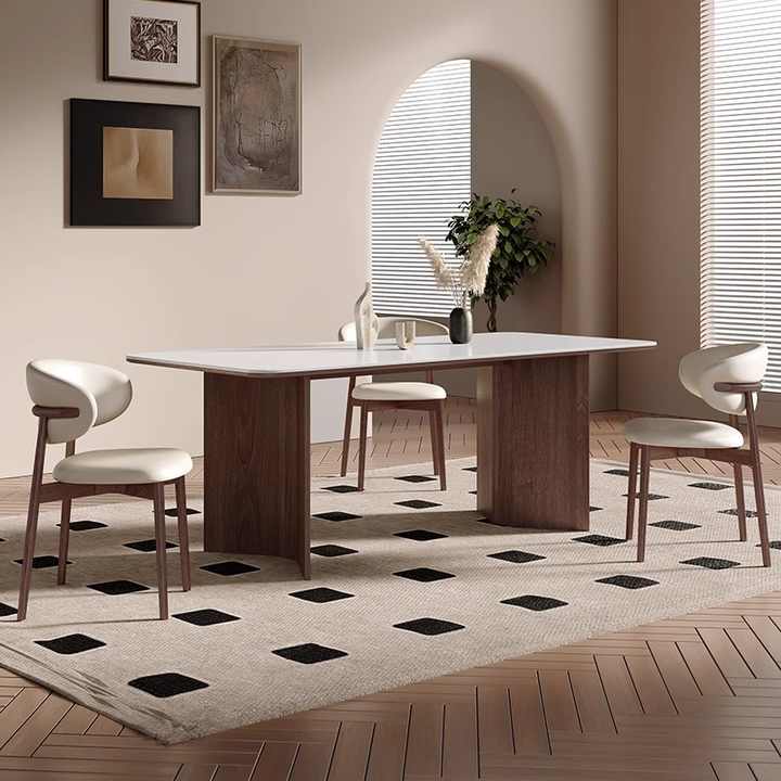 Solid Wood Dining Table Modern Office Negotiation Table Simple ...