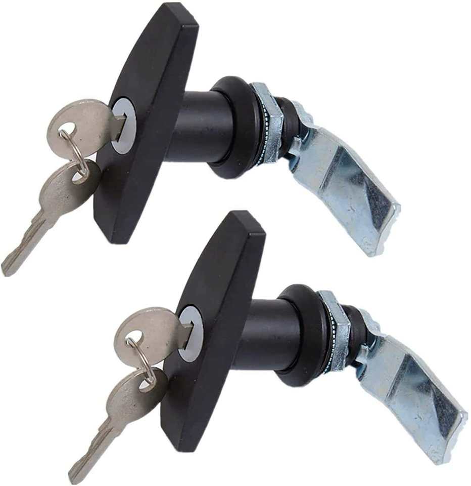 Black T Handle Cylinder Lock Compression Thumb Operated Offset Cam Lock ...