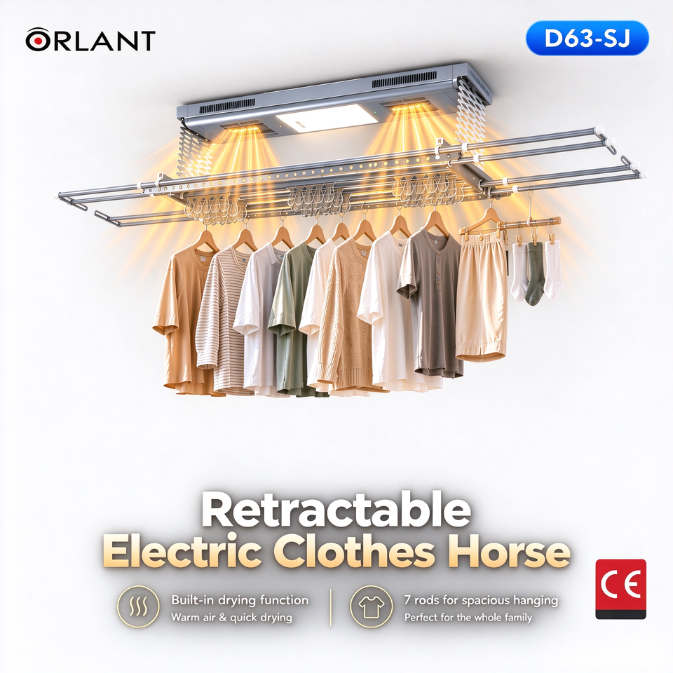 Wall Mounted Smart Electric Clothes Dryer Rack Folding Laundry Hanger ...