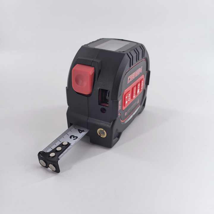 DEWEN High Precision Laser Tape Measure 3-In-1 Infrared 60M LCD Digital Display Laser Measuring ...
