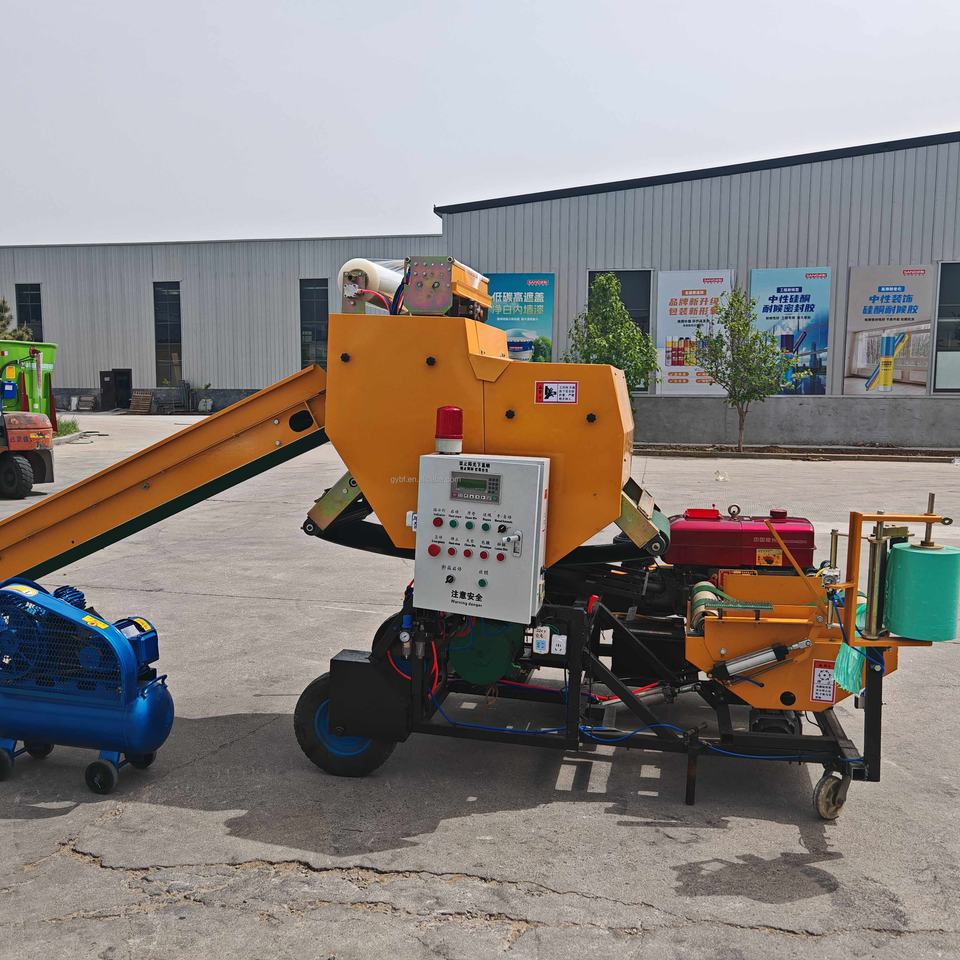 Silage Chopper Baler and Wrapper Machine Automatic Napier Grass Peanut ...