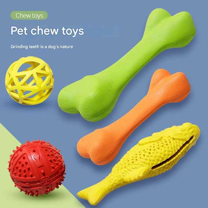 Classic Durable Elastic Wear-Resistant Rubber Chew Toy for Dogs Pet ...
