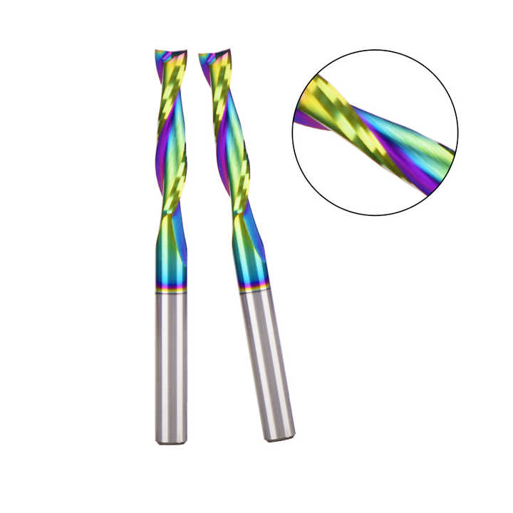 HRC60 4mm 2 Flutes 2F Flat Spiral Straight CNC Milling Tools Solid ...
