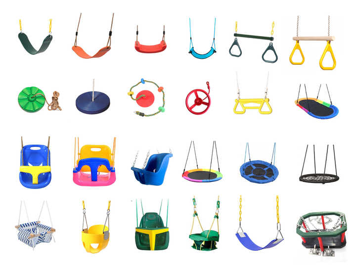 Outdoor Toy Swings Sets Colorful Ring Adult Hanging Obstacle Course ...