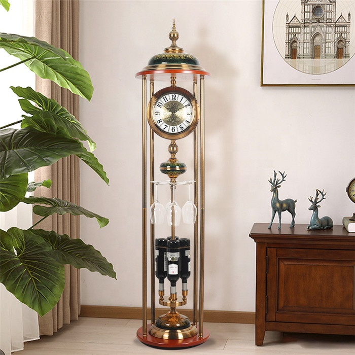 Verified Supplier Wooden Floor Clock Solid Wooden Construction ...