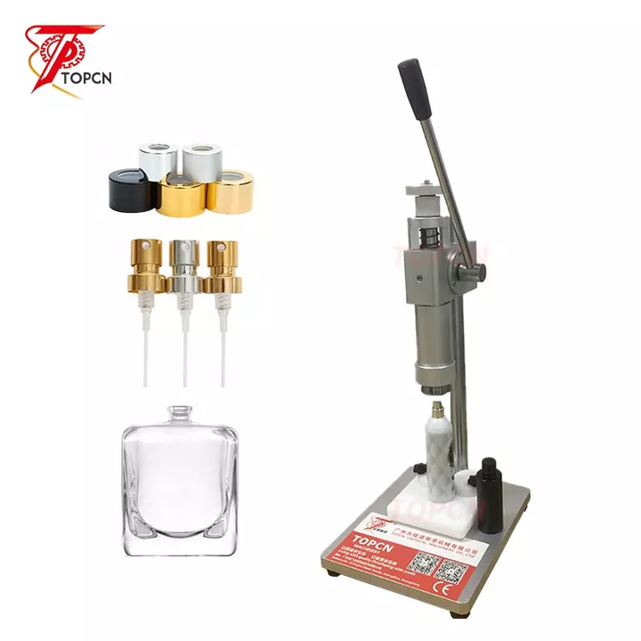 TOPCN Manual Pressing Collar Capping Machine for Perfume Glass Bottles ...