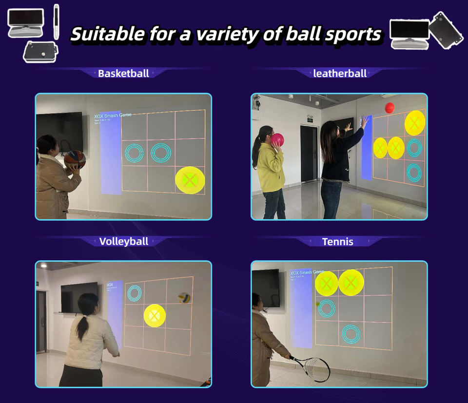 Interactive Projection Game Sports Wall Game XOX Tic-Tac-Toe ...