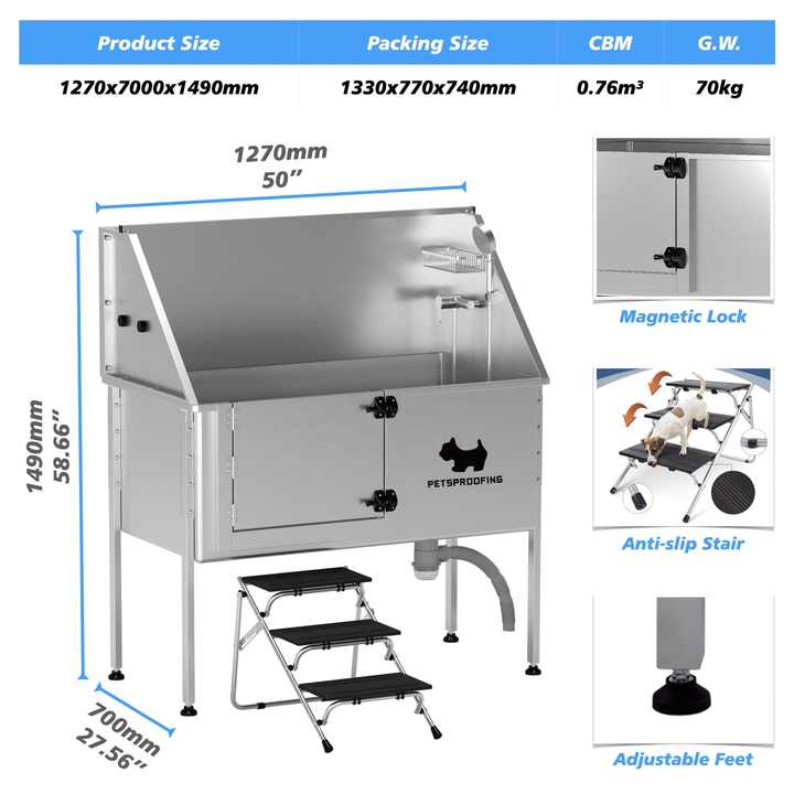 Stainless Steel Animal Shower - Eco-Friendly Pet Grooming