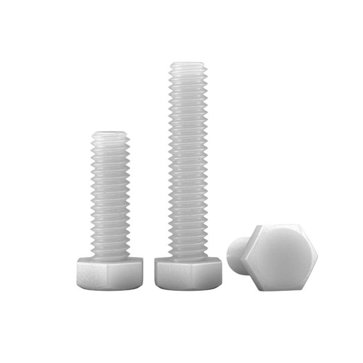 DIN933 White Nylon Hex Bolt, Full Thread Plastic PA66 Hexagon Cap ...