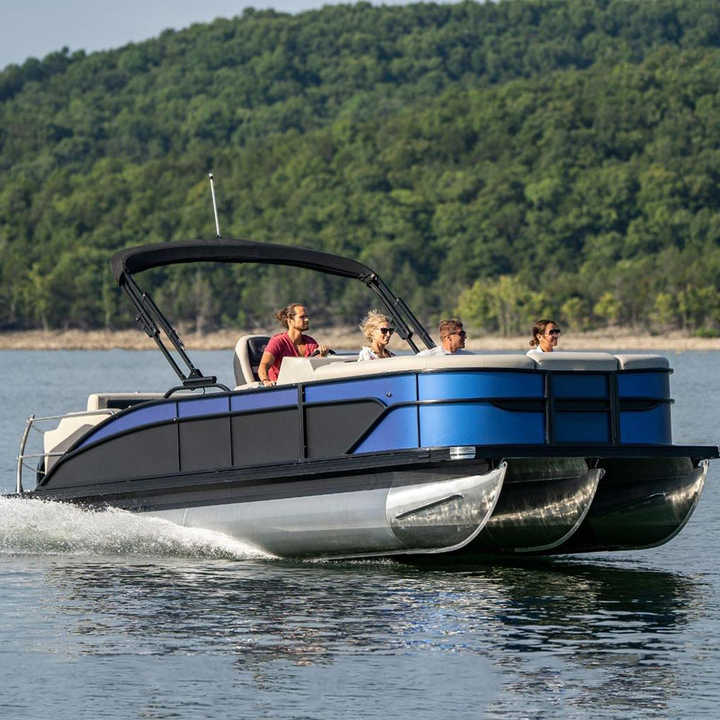 Luxury Tritoon High Speed Pontoon Sport Boat 19-27FT With Ski Tower for ...