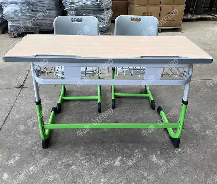 Modern school furniture Double desks and chairs Classroom desks are ...