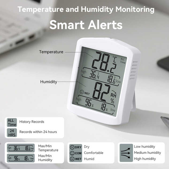 Digital Indoor Thermometer-Hygrometer for Home Teremperature Meter Kid ...