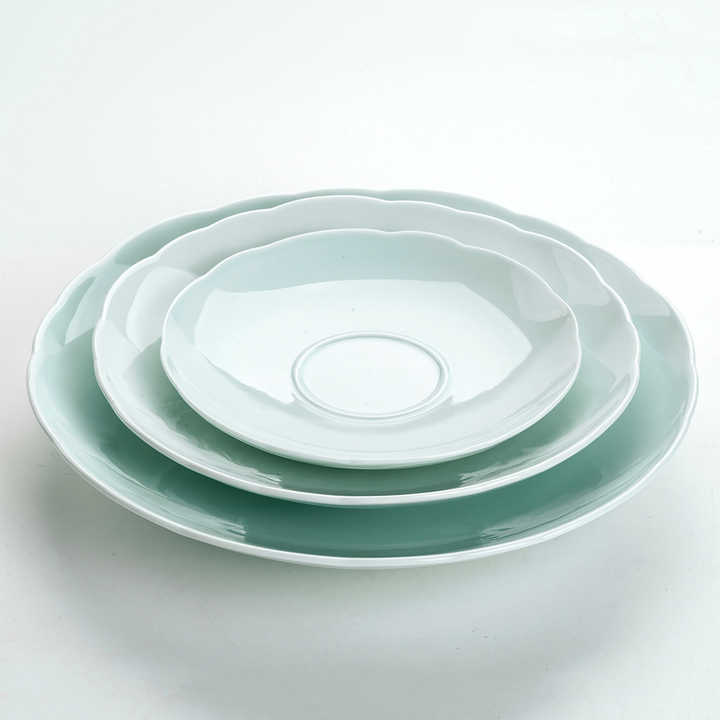 Jingdezhen Ceramic Porcelain Flat Dinner Dish Plate 6 8 10 Inch Round ...