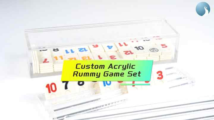 Eco-friendly Acrylic Rummy Game Set - Customizable Color