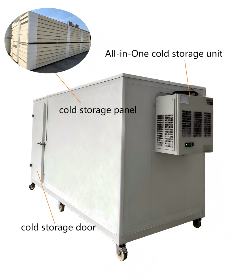 CE Mobile Cold Room Freezers Freezing Room Cold Storage for Fish Meat ...