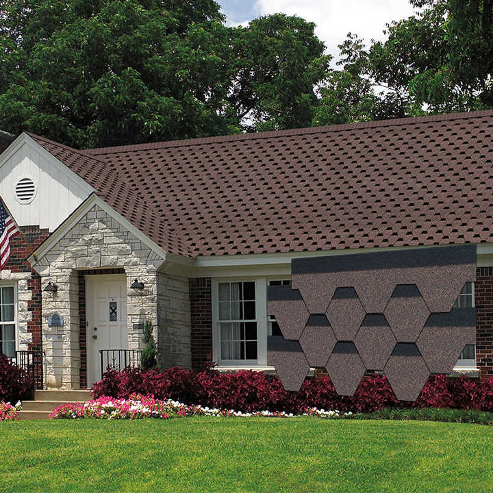 High Quality Mosaic Asphalt Plain Roof Tiles for Tropical and Temperate ...