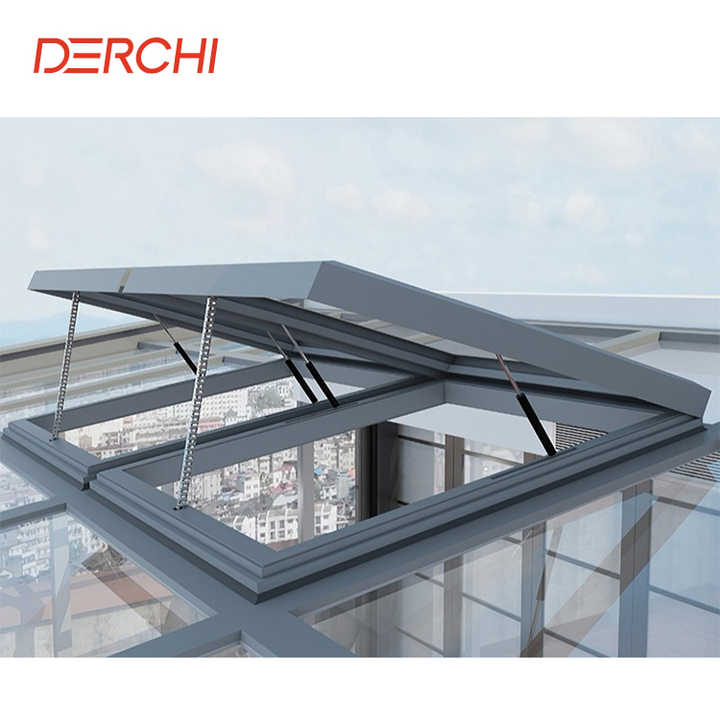100% Waterproof Aluminium Frame Automatic Electric Home Roof Hatch ...