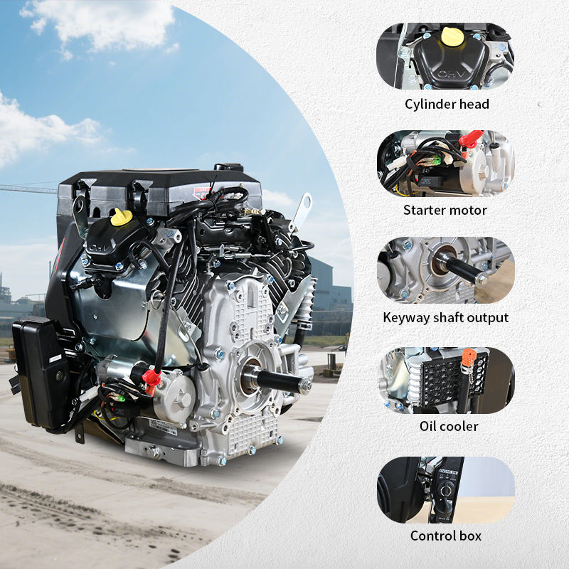 20HP 713CC Twin-Cylinder Gasoline Engine DHT720E for Generators