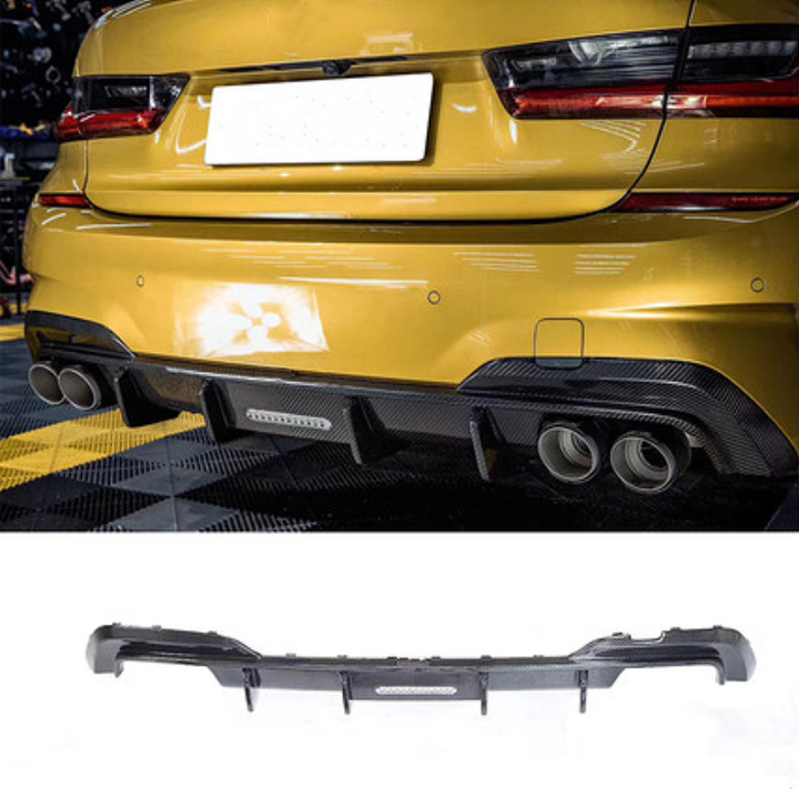 Takd Style Carbon Fiber Rear Diffuser for BMW 3 Series
