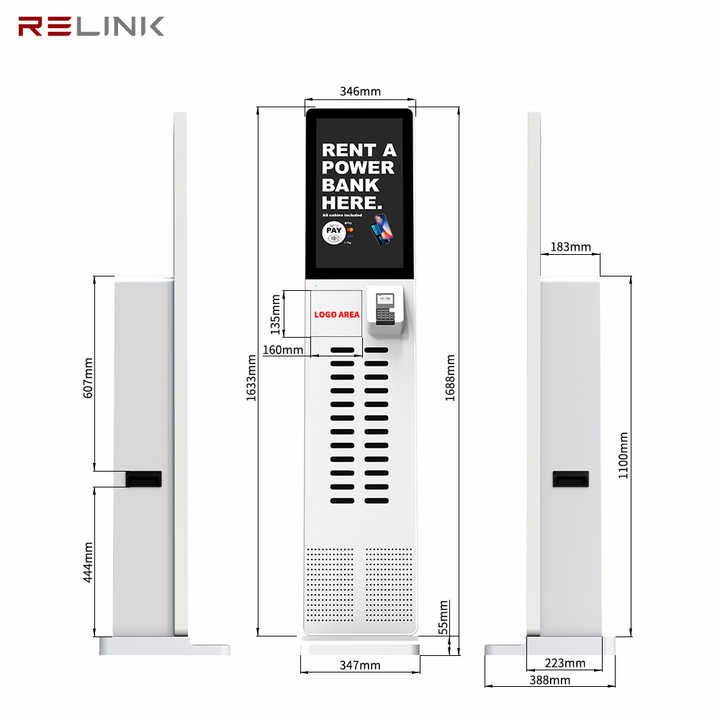 2025 New Product 24 Slot 21.5-Inch Shared Power Bank Rental Station NFC ...