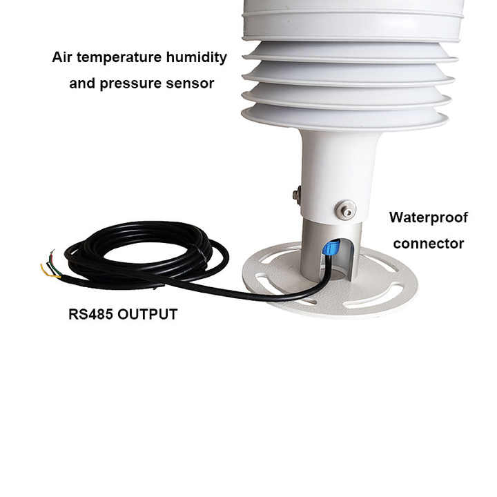 RS485 Output Outdoor Ultrasonic Anemometer Temperature Humidity ...